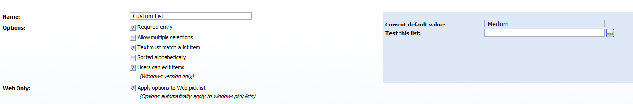 Picklist Defaults in the SalesLogix 7.5.3 web client | Customer FX